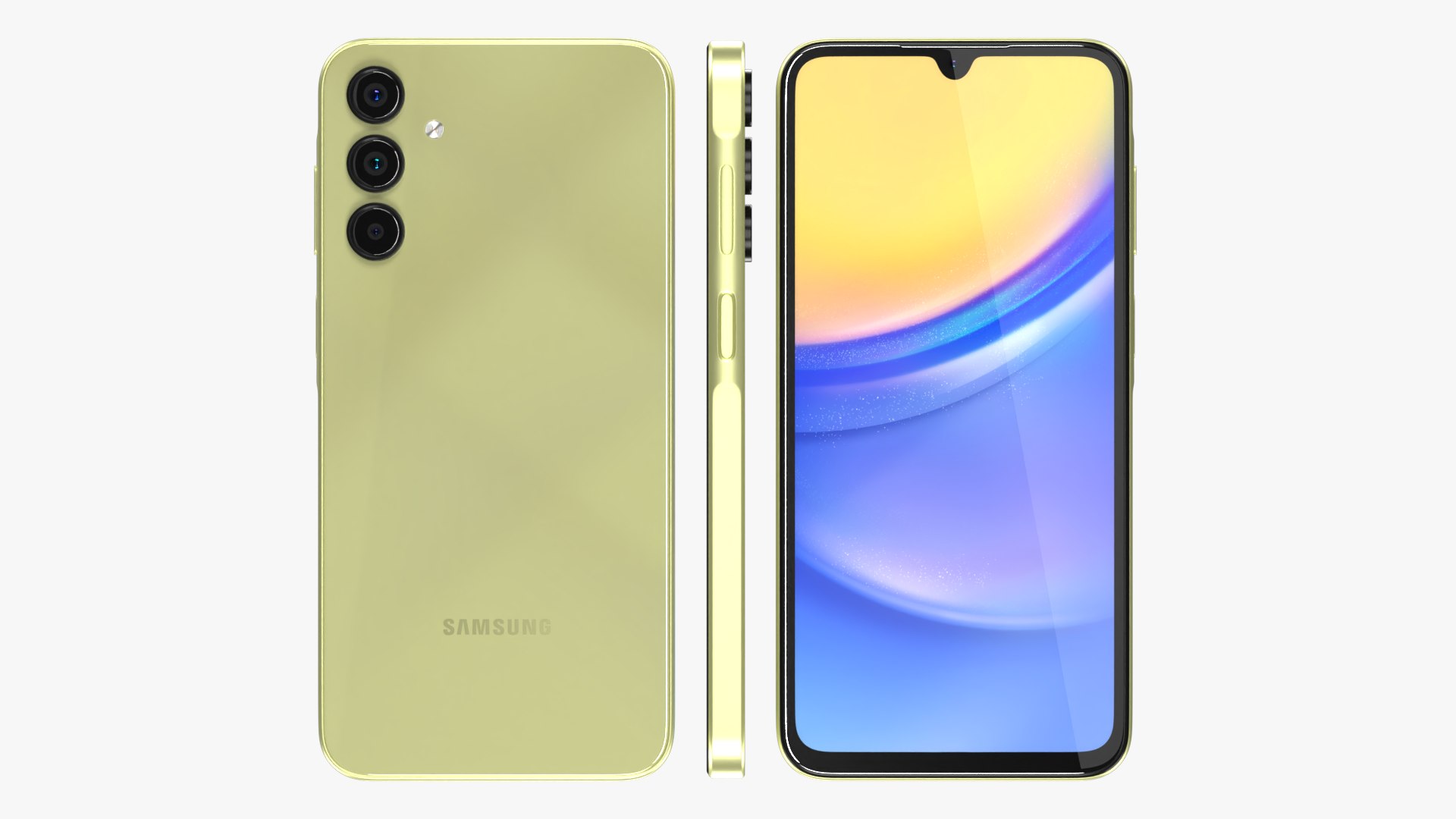 Samsung Galaxy A15 Yellow model - TurboSquid 2176082