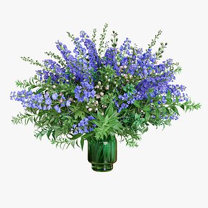 3d Model Bouquet Cosmos Flowers