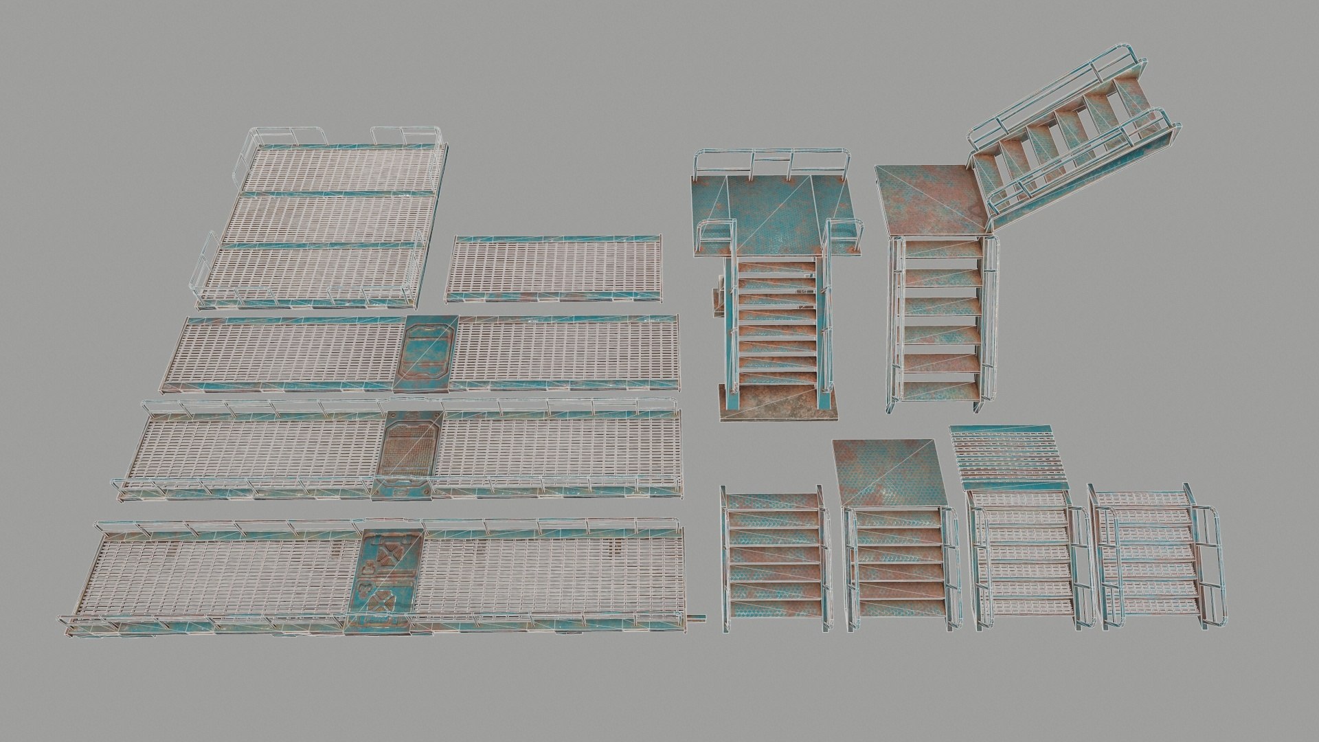Ladder stairs 3D model - TurboSquid 1298289