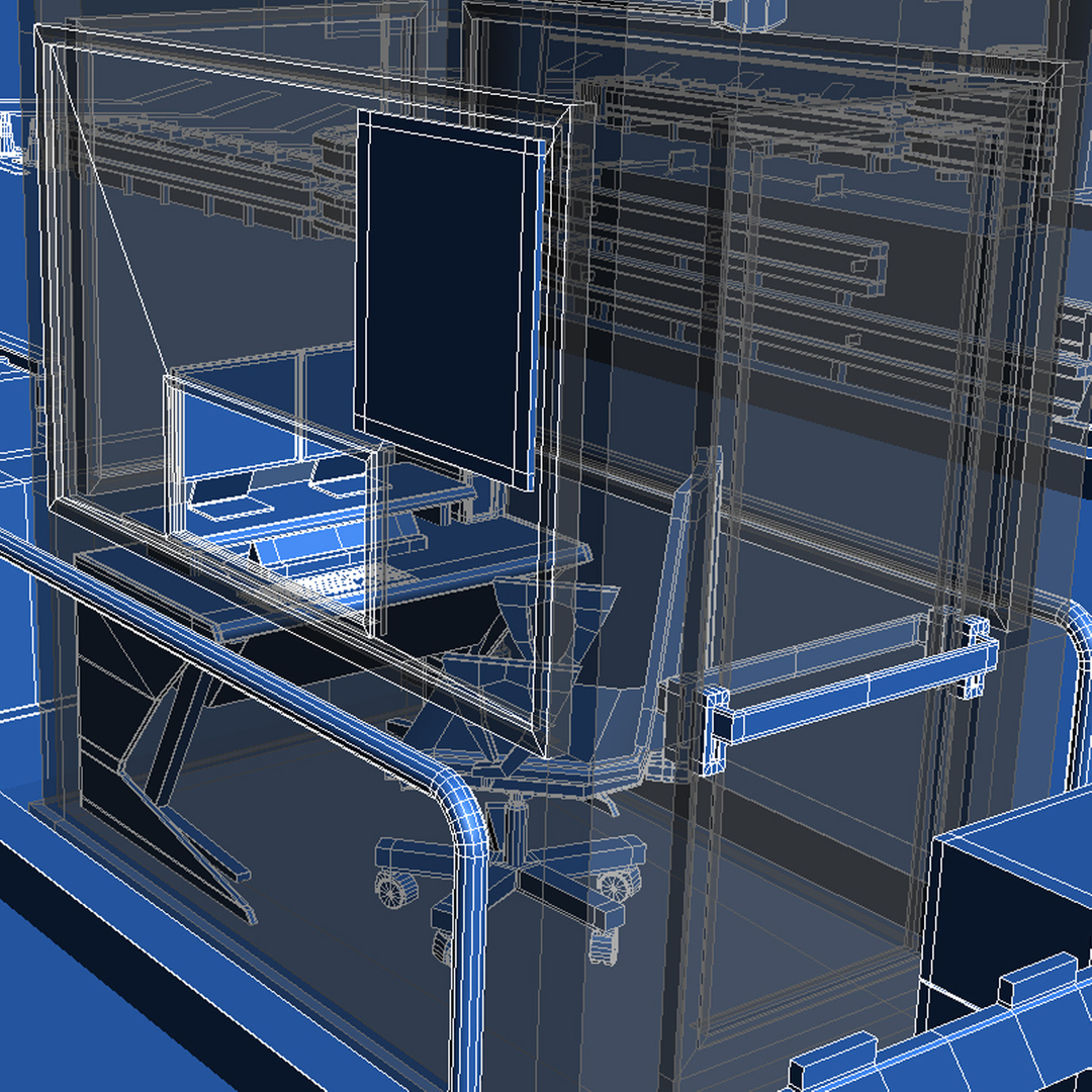 highway toll gate 3d model