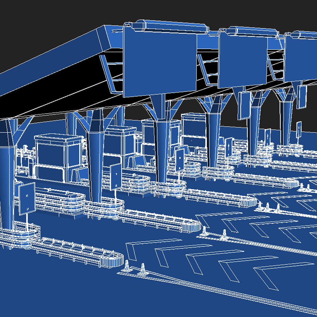Highway Toll Gate 3d Model