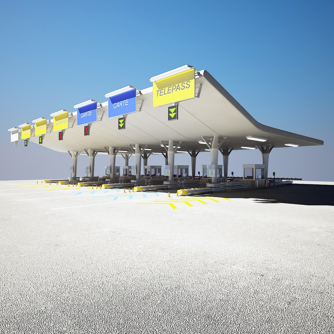 Highway Toll Gate 3d Model