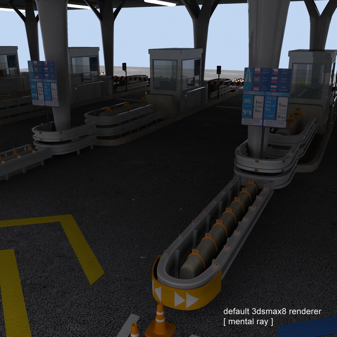 Highway Toll Gate 3d Model