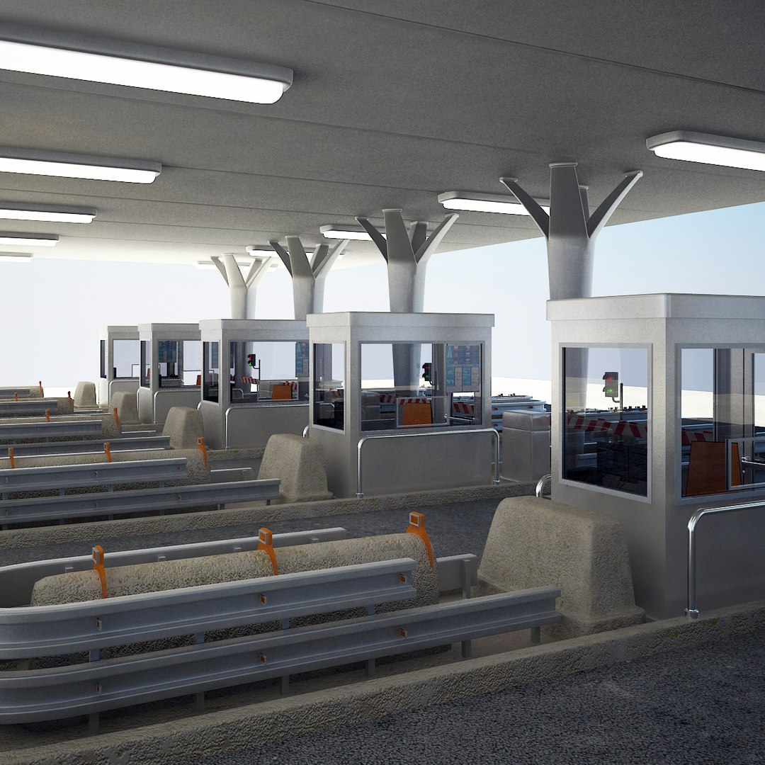 Highway Toll Gate 3d Model