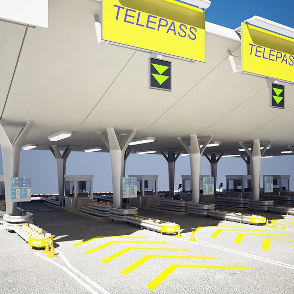 highway toll gate 3d model