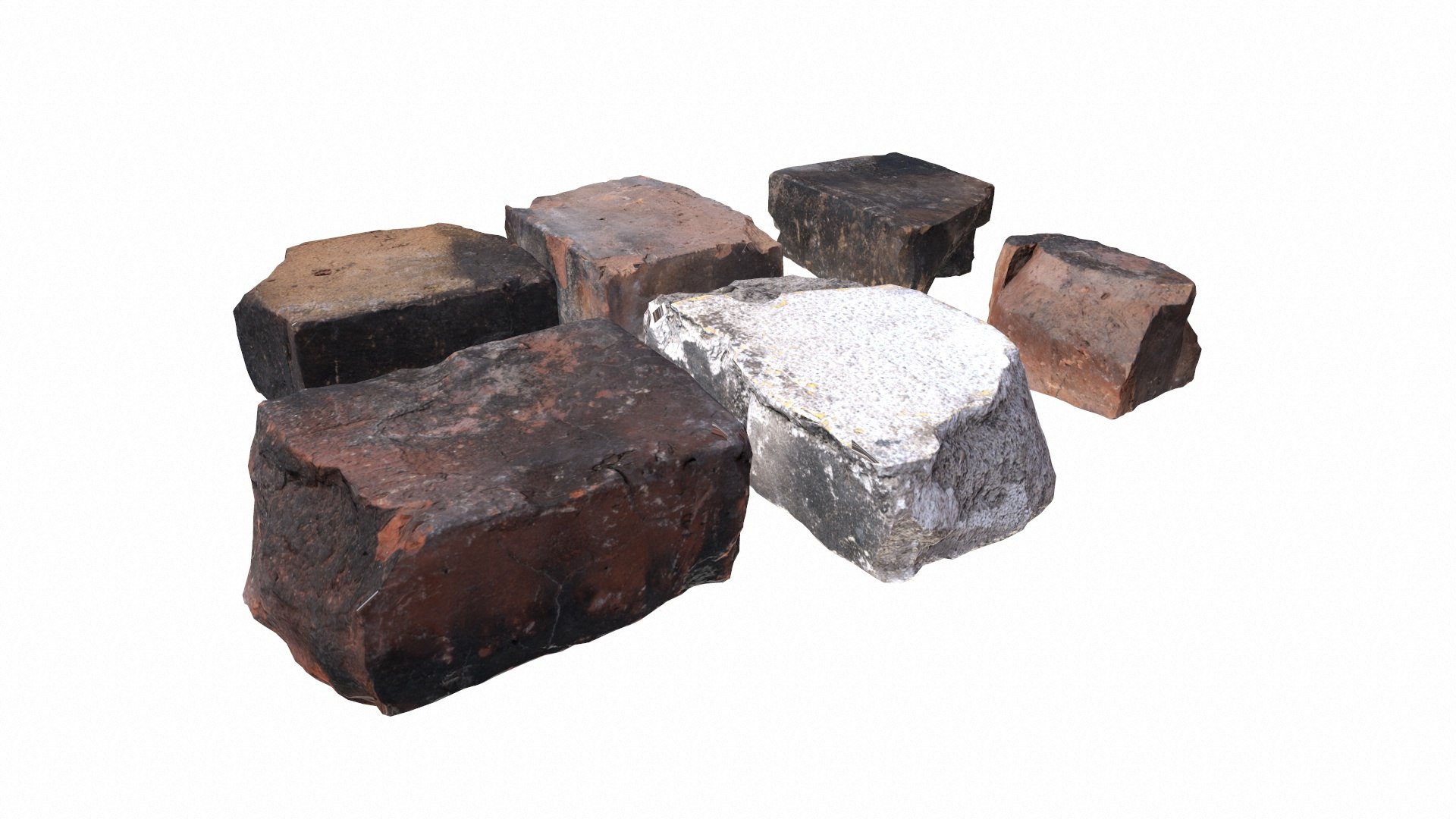 Burnt Bricks Pack 3D Model - TurboSquid 2436885