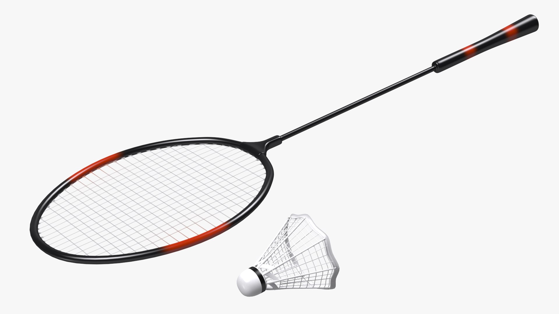 3D Badminton Racket And Shuttlecock Model - TurboSquid 1816678
