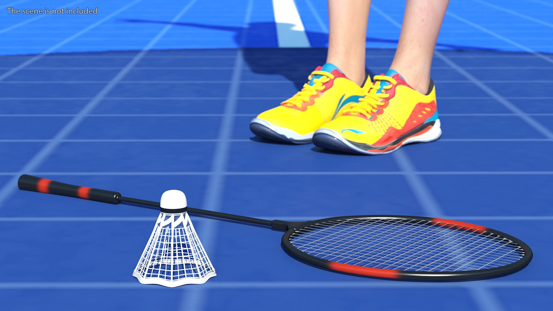 3D Badminton Racket And Shuttlecock Model - TurboSquid 1816678