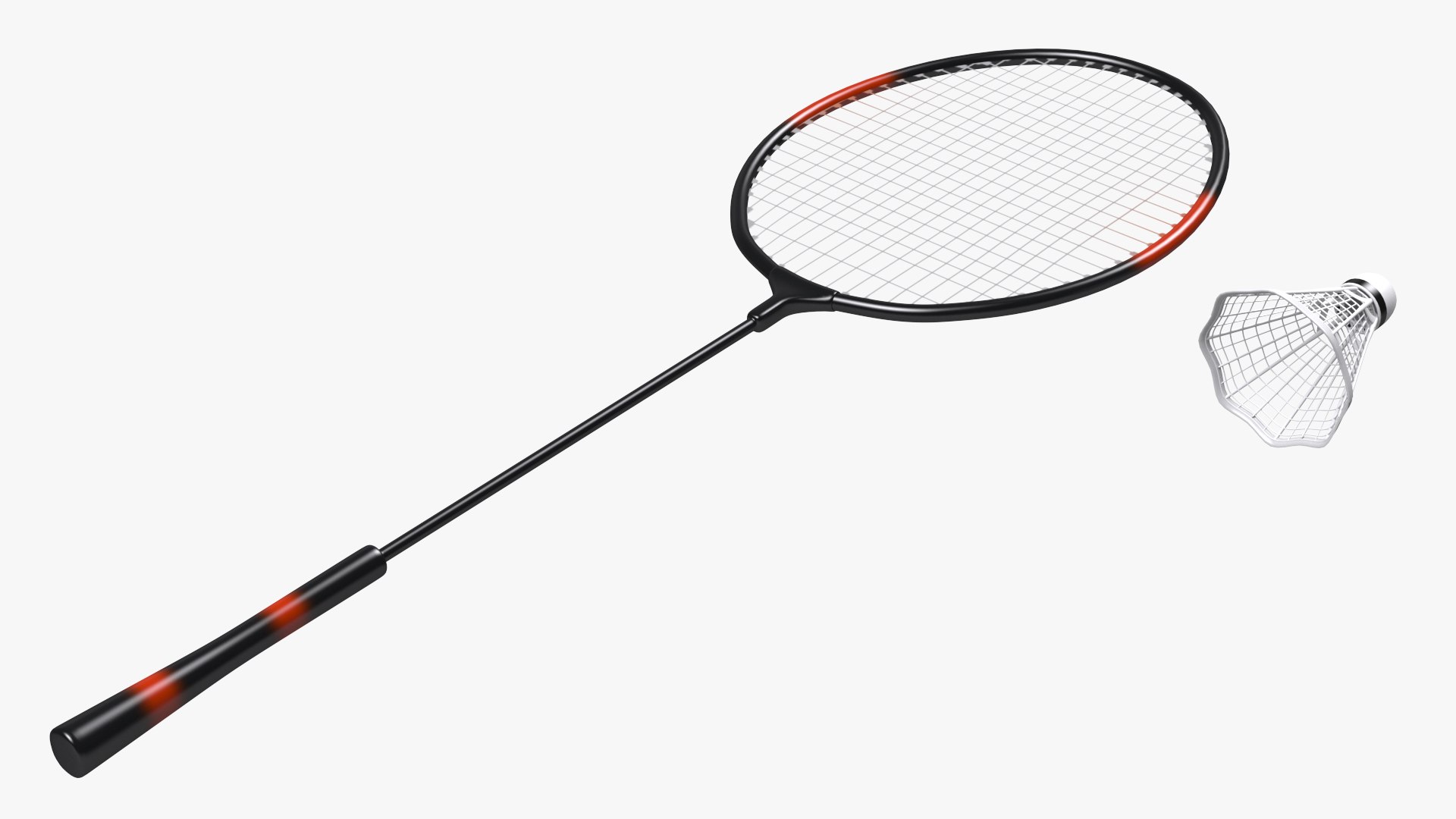 3D Badminton Racket And Shuttlecock Model - TurboSquid 1816678