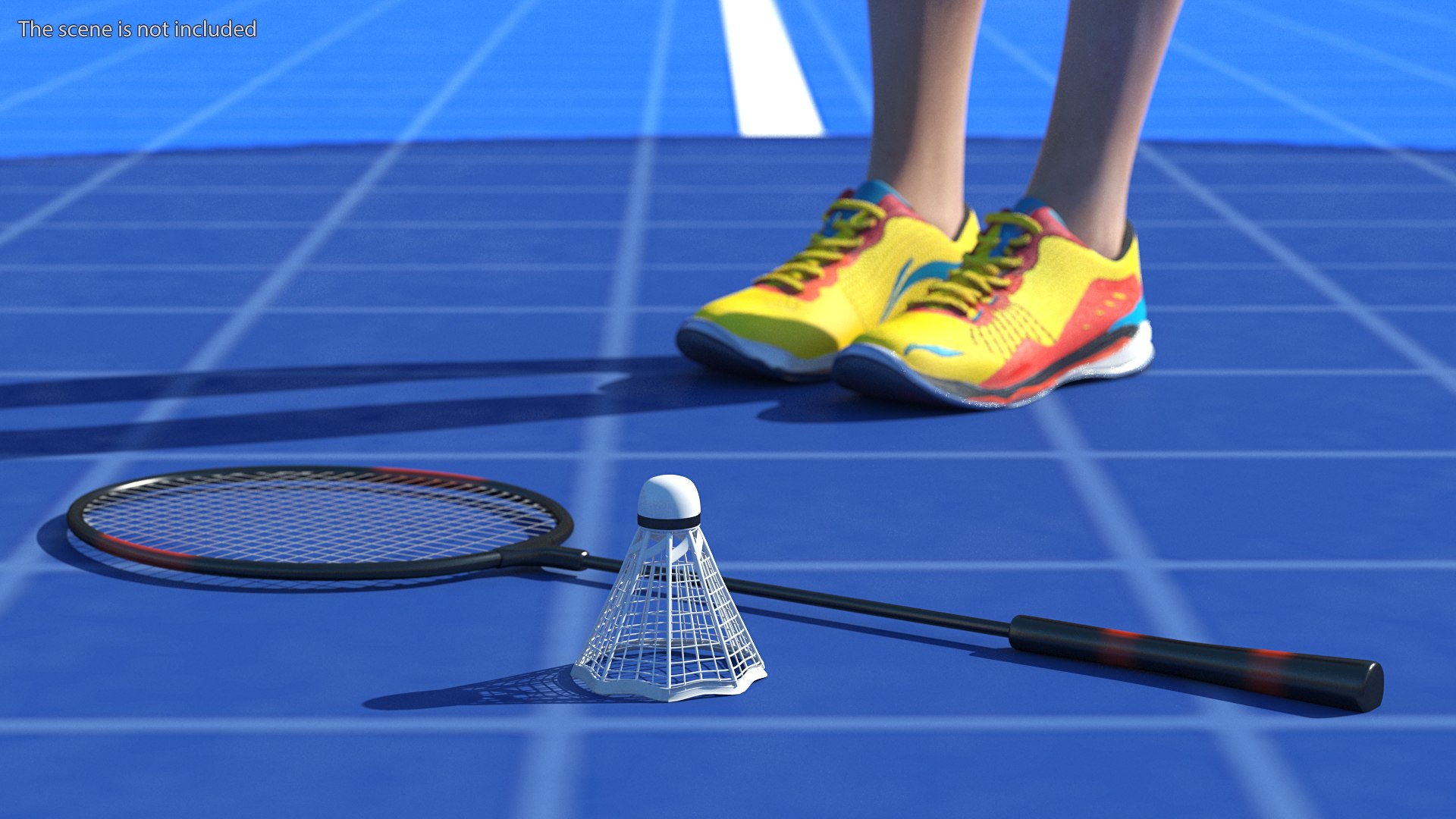 3D Badminton Racket And Shuttlecock Model - TurboSquid 1816678