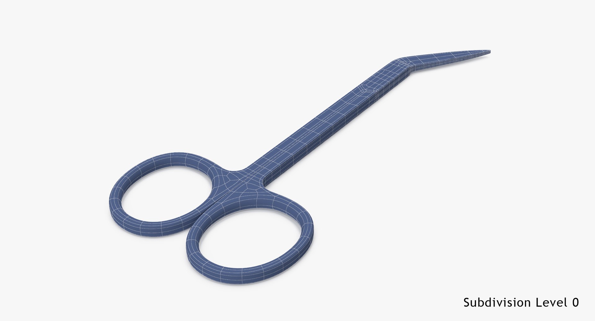 3d Model Medical Scissors Angled