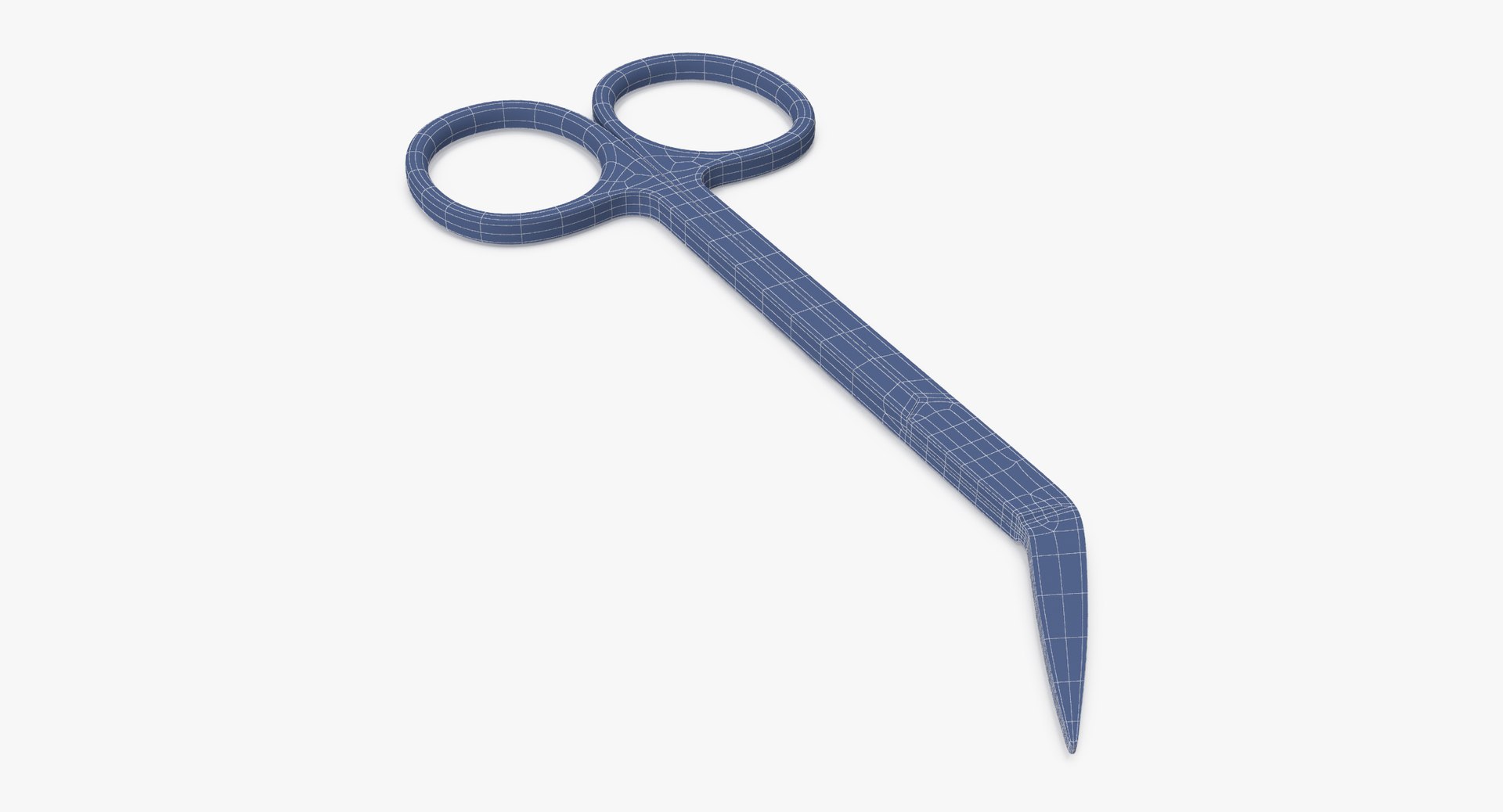 3d Model Medical Scissors Angled