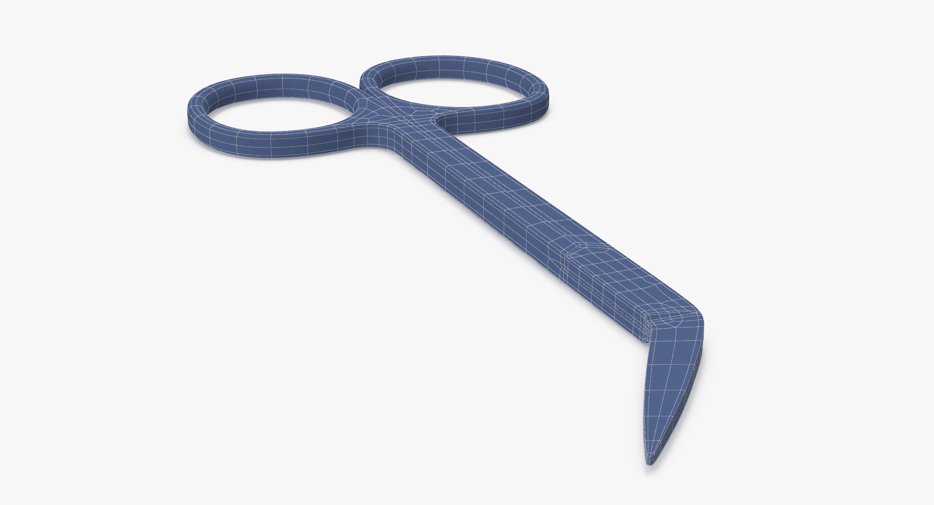 3d model medical scissors angled