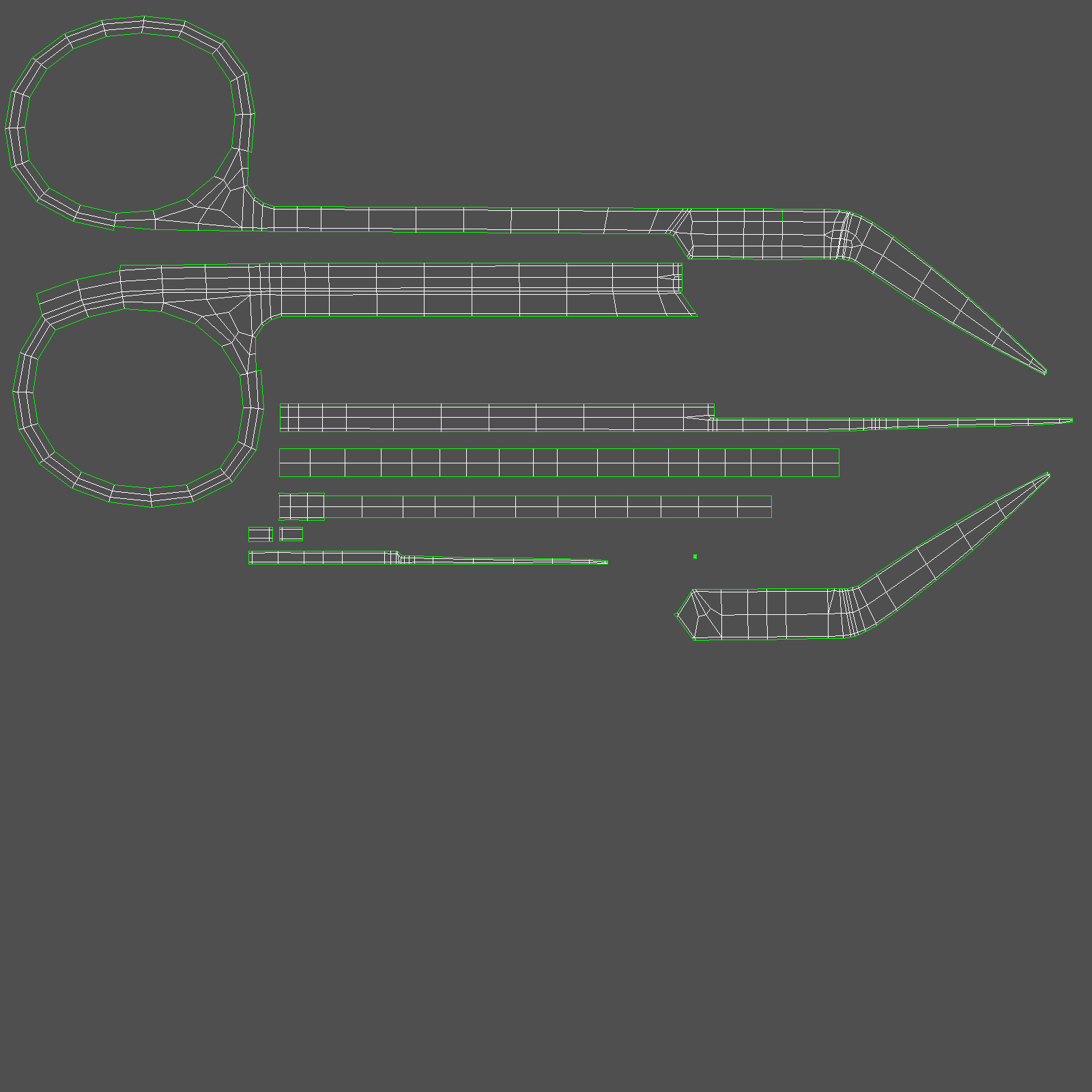 3d model medical scissors angled