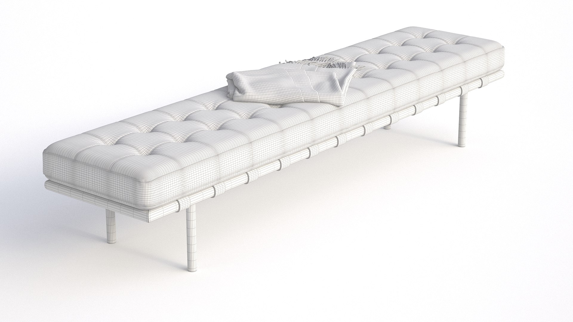 Barcelona Bench Model - TurboSquid 1947560