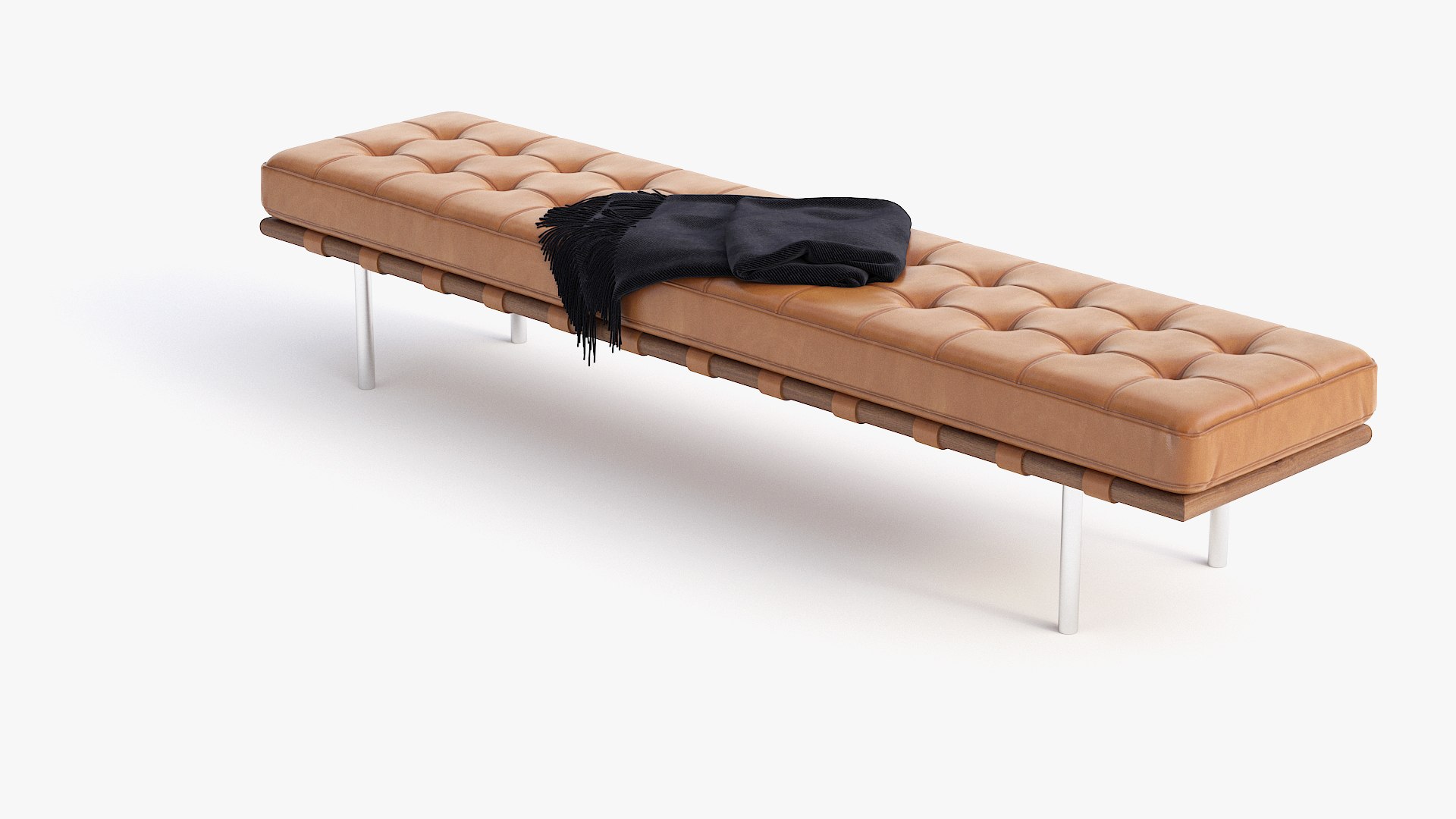 Barcelona Bench Model - TurboSquid 1947560