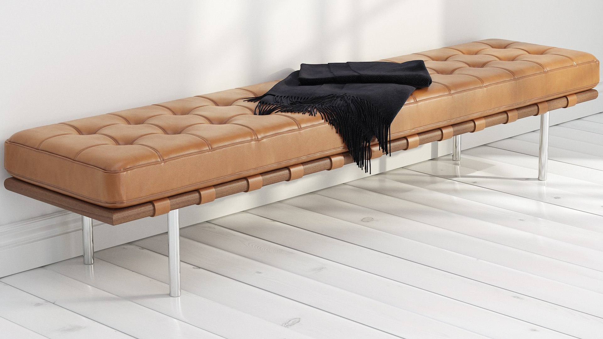 Barcelona Bench Model - TurboSquid 1947560