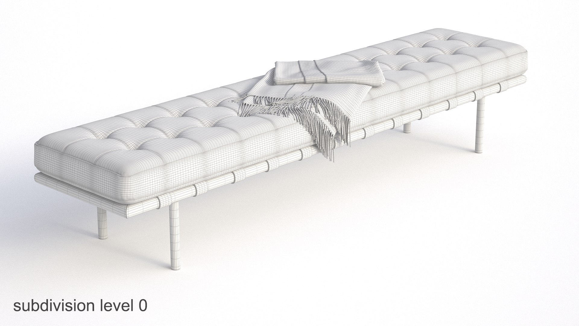 Barcelona Bench Model - TurboSquid 1947560