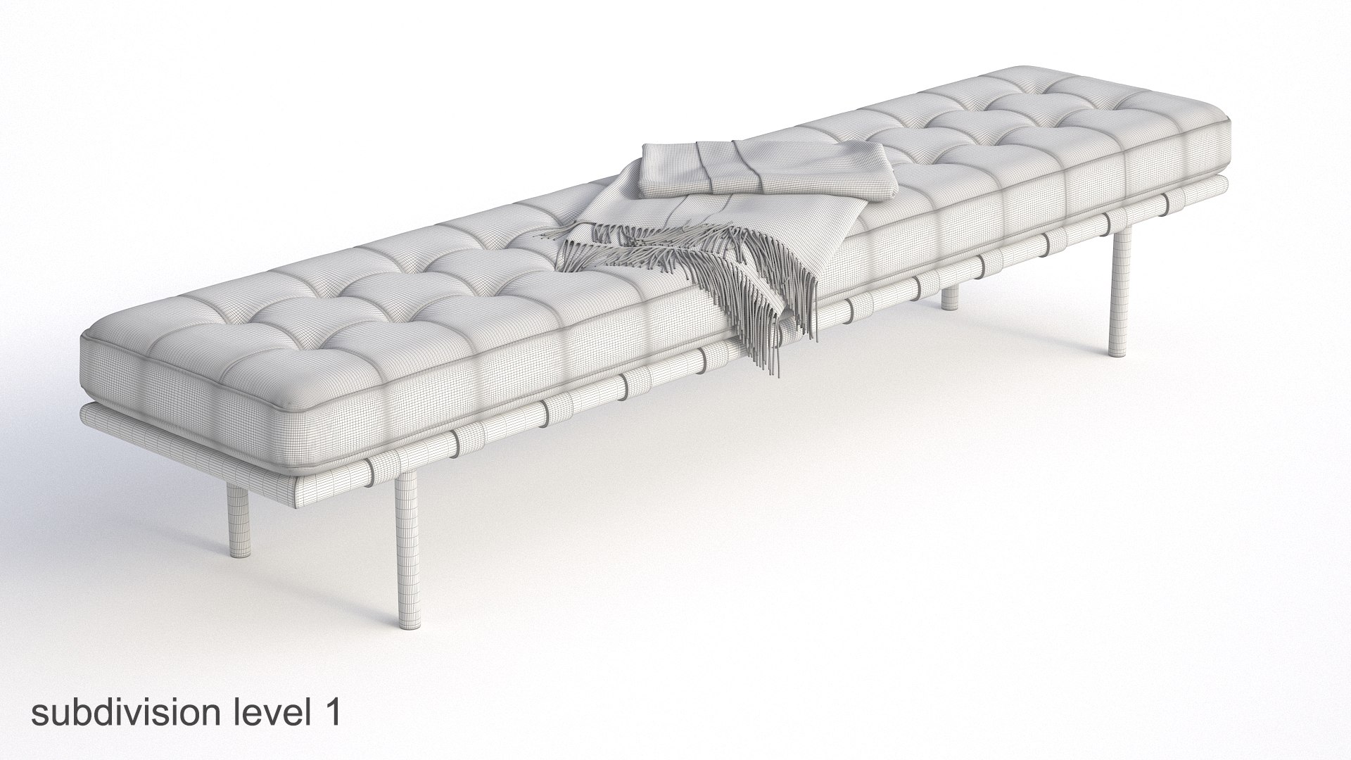 Barcelona Bench Model - TurboSquid 1947560
