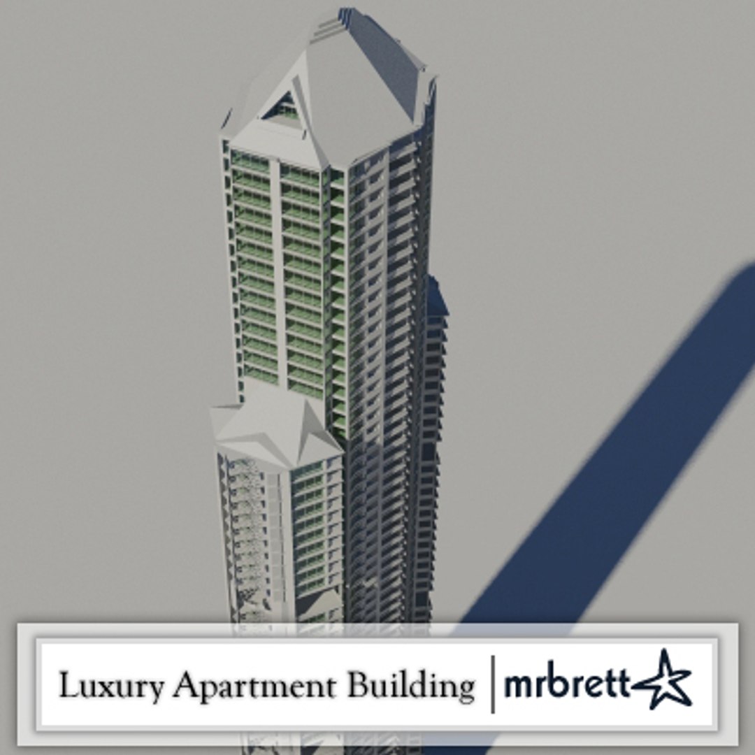70 Story Luxury Apartment Building 3d Max