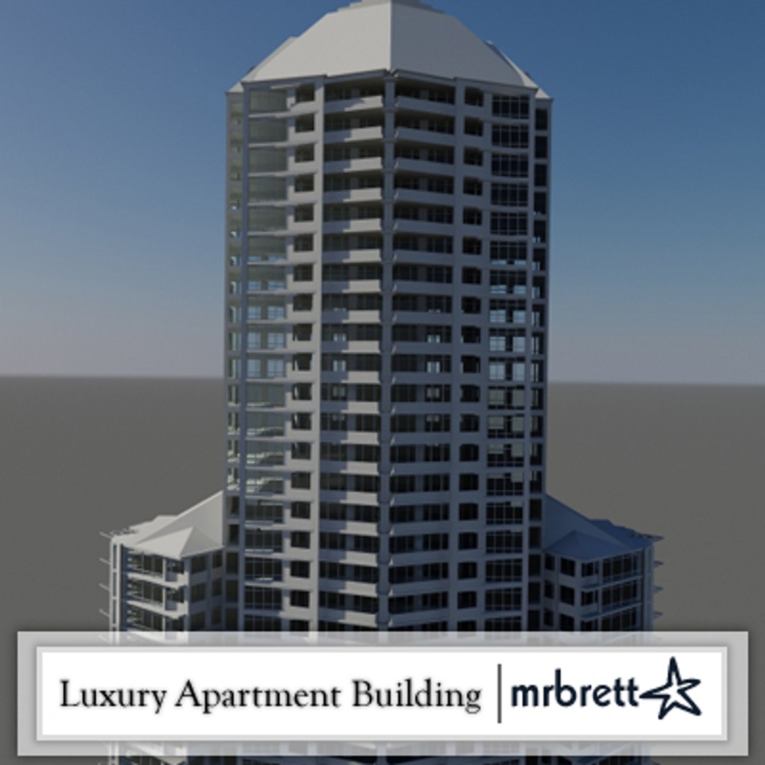 70 Story Luxury Apartment Building 3d Max