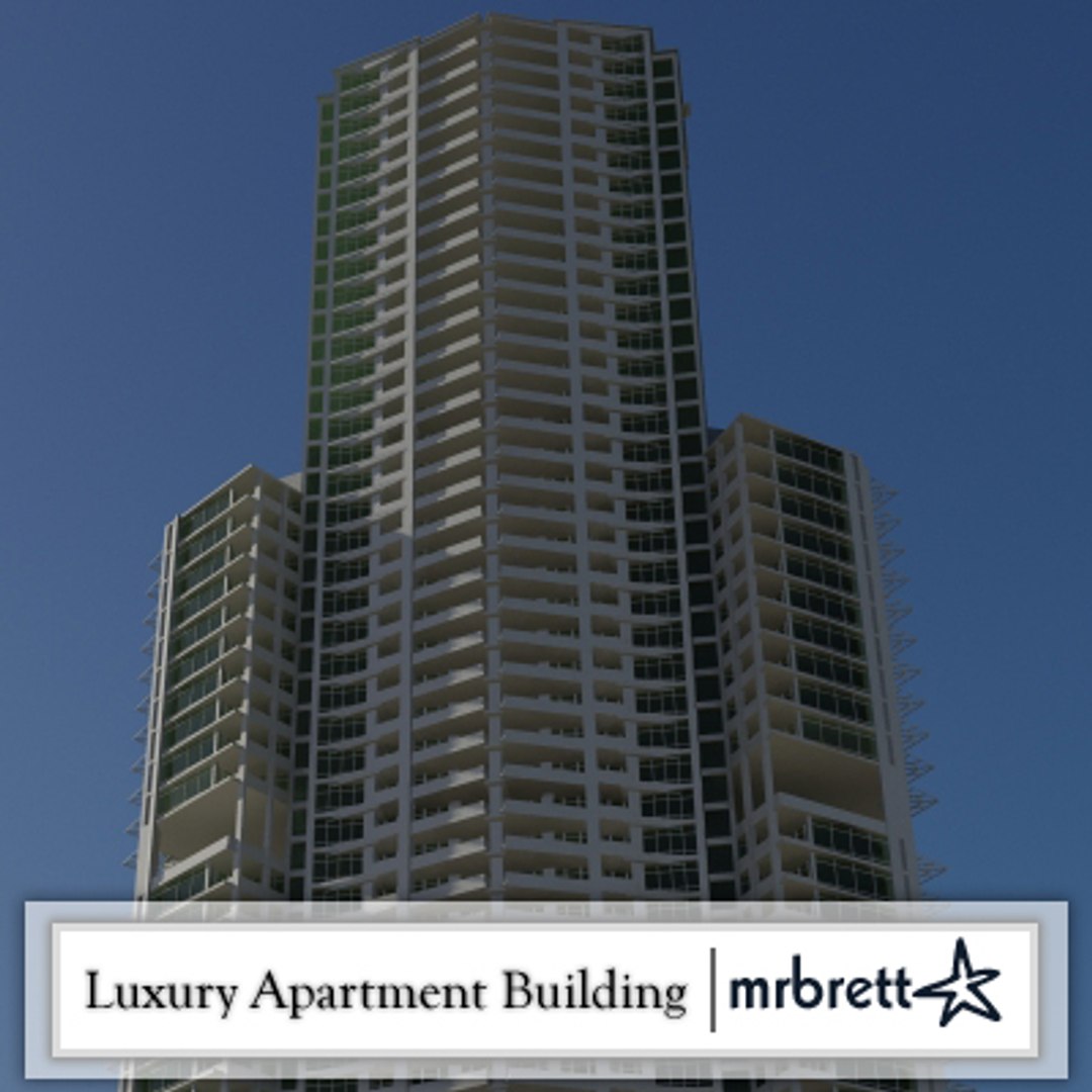70 Story Luxury Apartment Building 3d Max