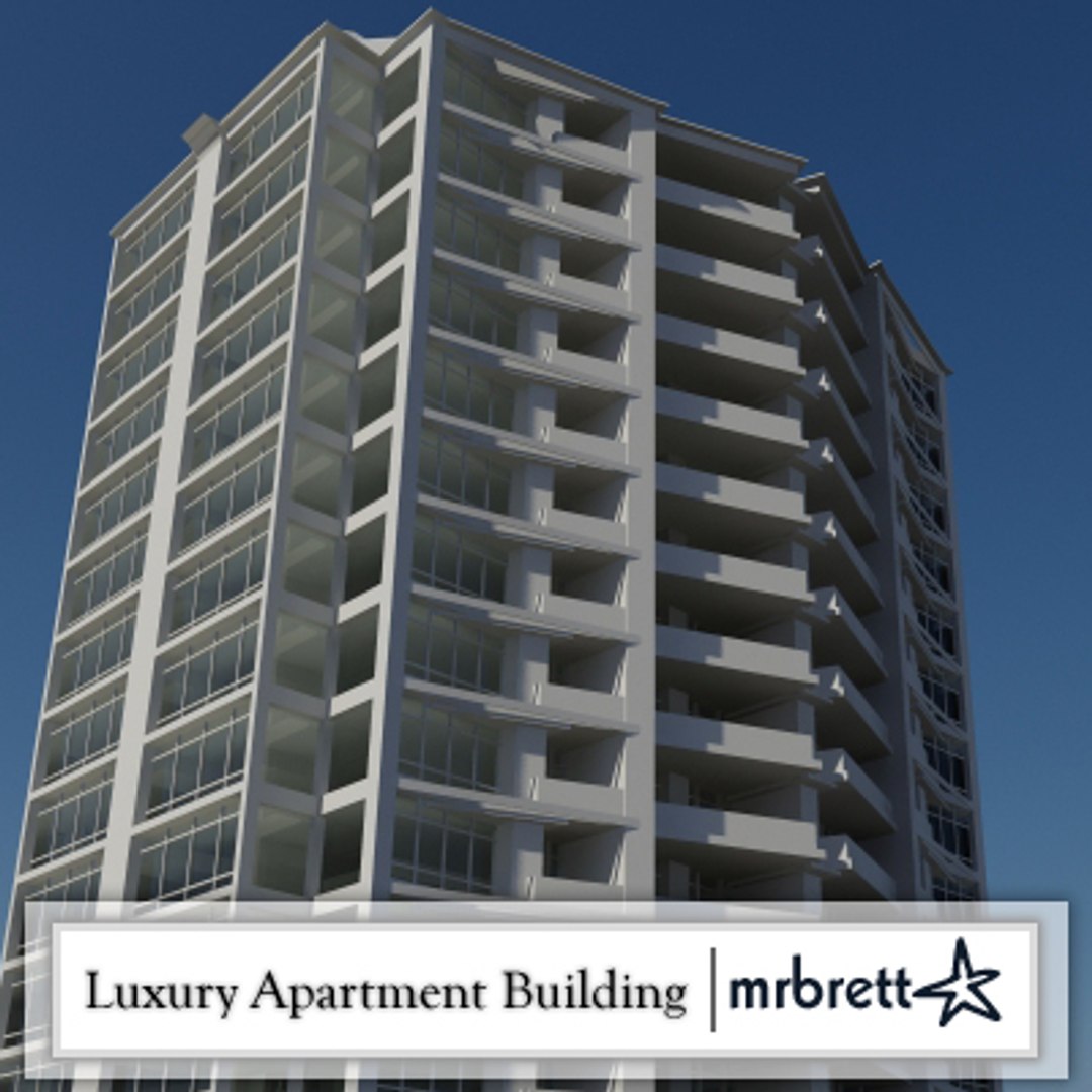 70 Story Luxury Apartment Building 3d Max
