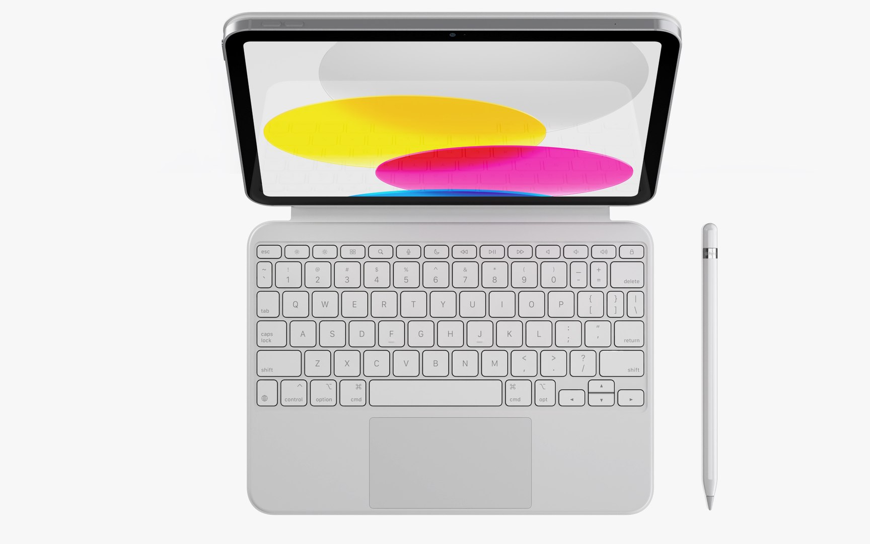 3D Apple IPad 2022 10th Generation And Magic Keyboard Folio ...