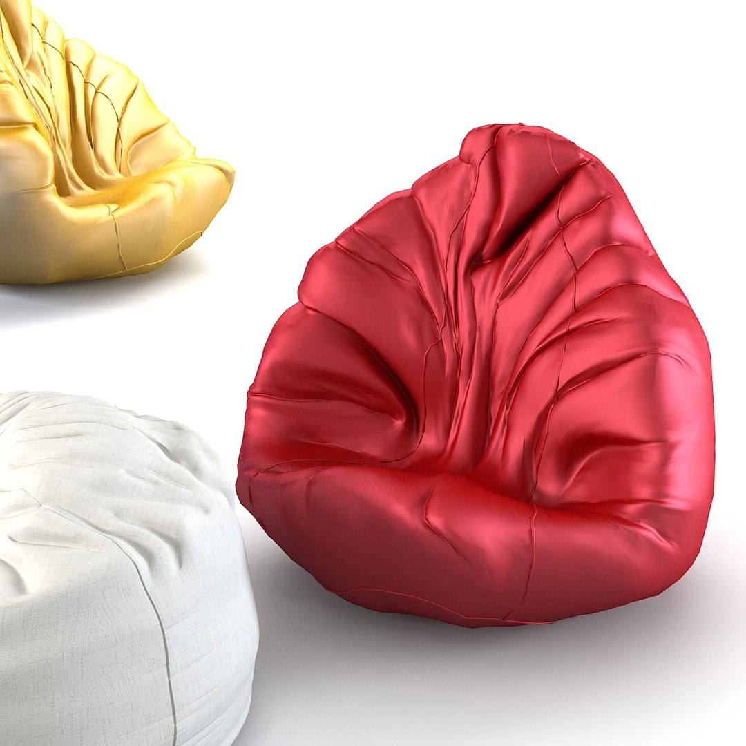 3d Bean Bag Set Model