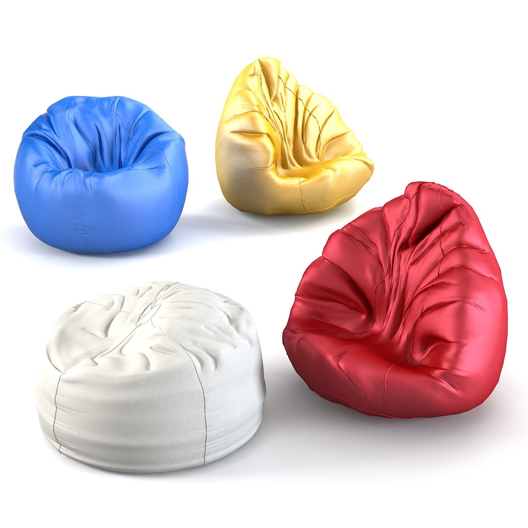 3d Bean Bag Set Model