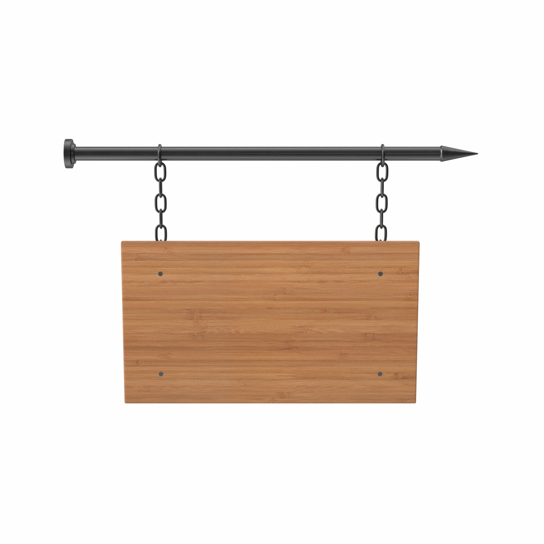 Hanging Wood Signboard 3D Model - TurboSquid 2081378