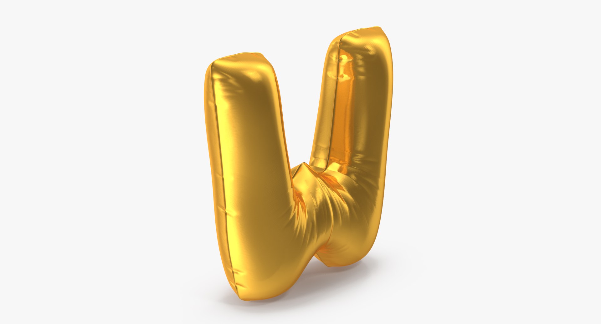 3D foil balloon letter w - TurboSquid 1214989