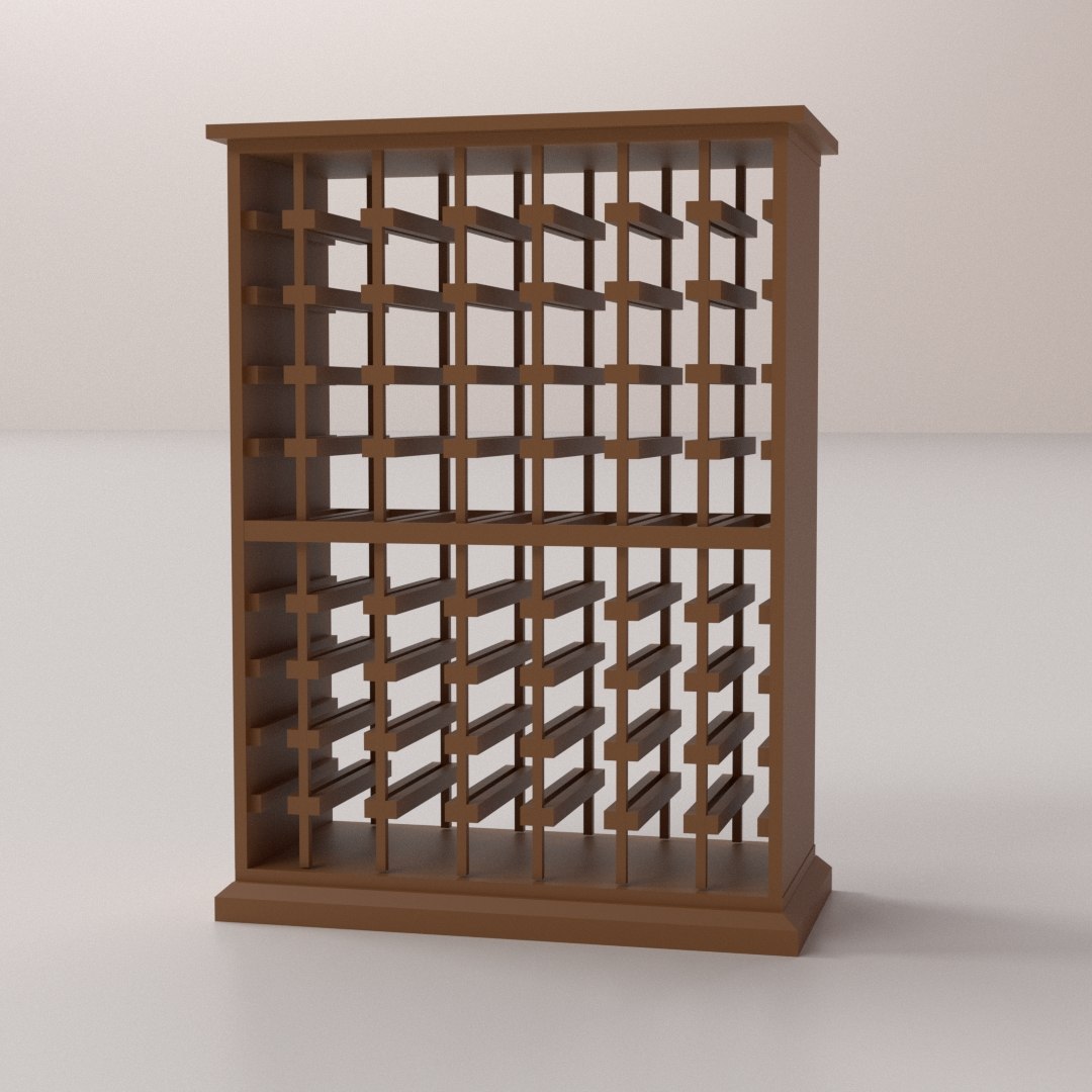 Wine Rack 3D Model - TurboSquid 1681498