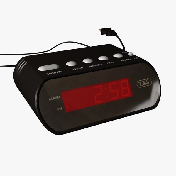 3D 3D Studio alarm clock digital