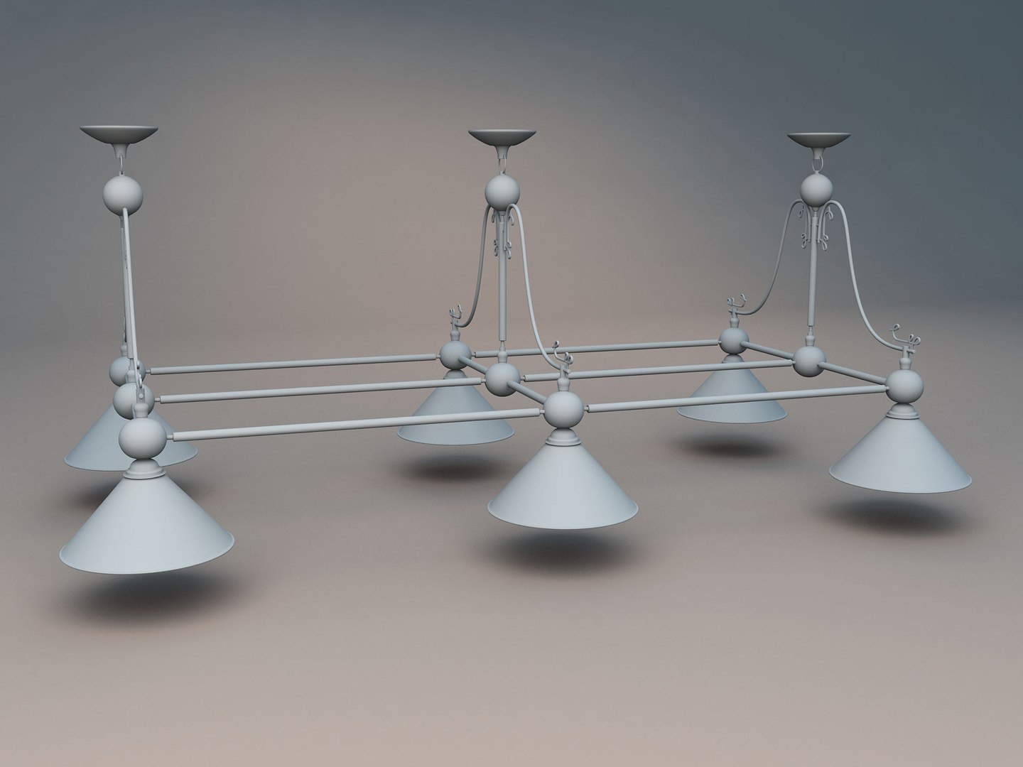 3d Model Snooker Lights