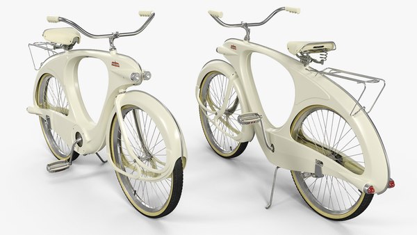 Spacelander Retro Cruiser Bike Creme, ausgestattet für Maya 3D-Modell - TurboSquid 2491707