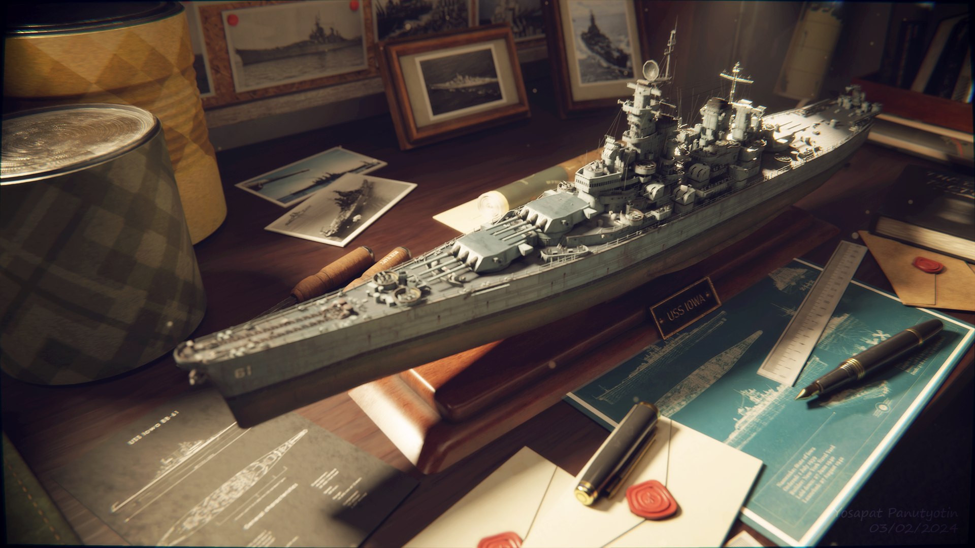 USS Iowa - BB61 3D Model - TurboSquid 2361147
