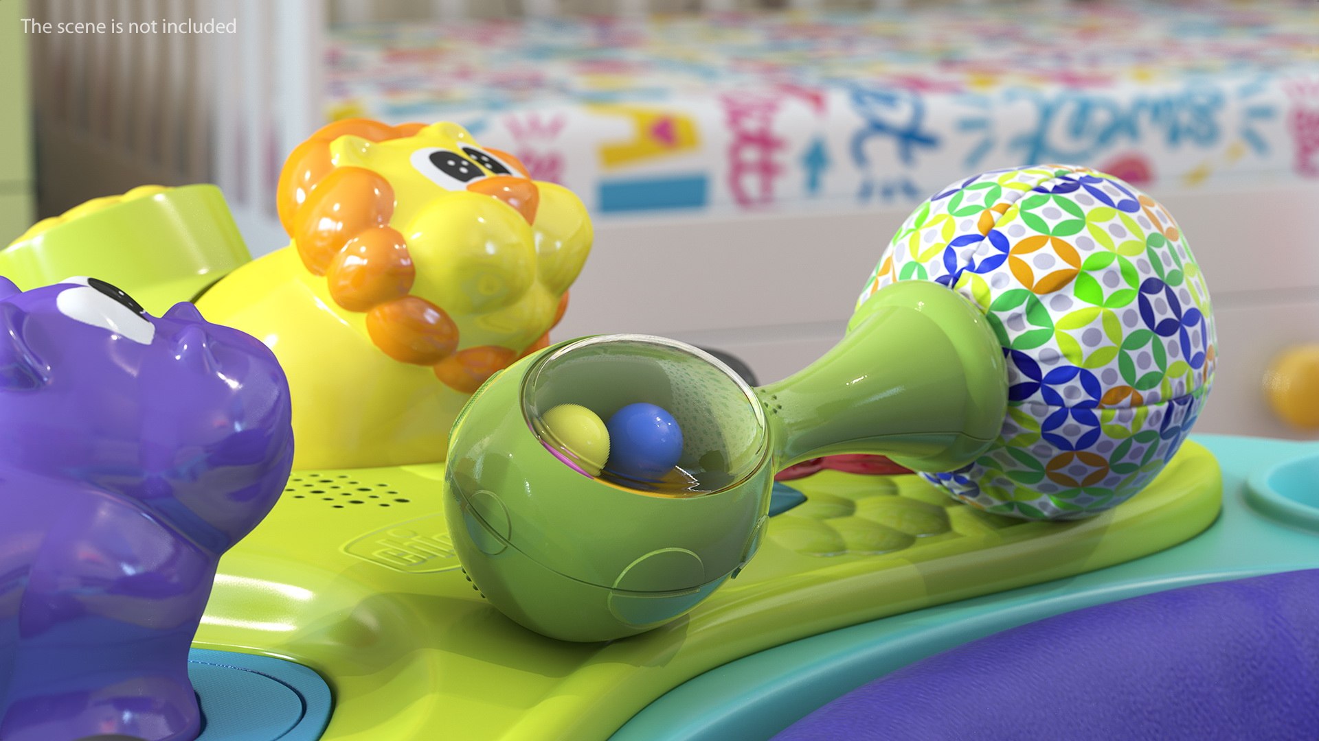 Green Baby Rattle Generic 3D - TurboSquid 1475486