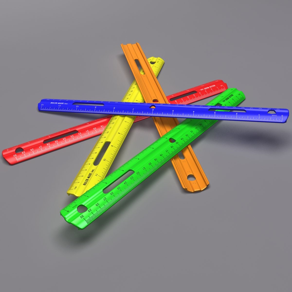3d model plastic ruler