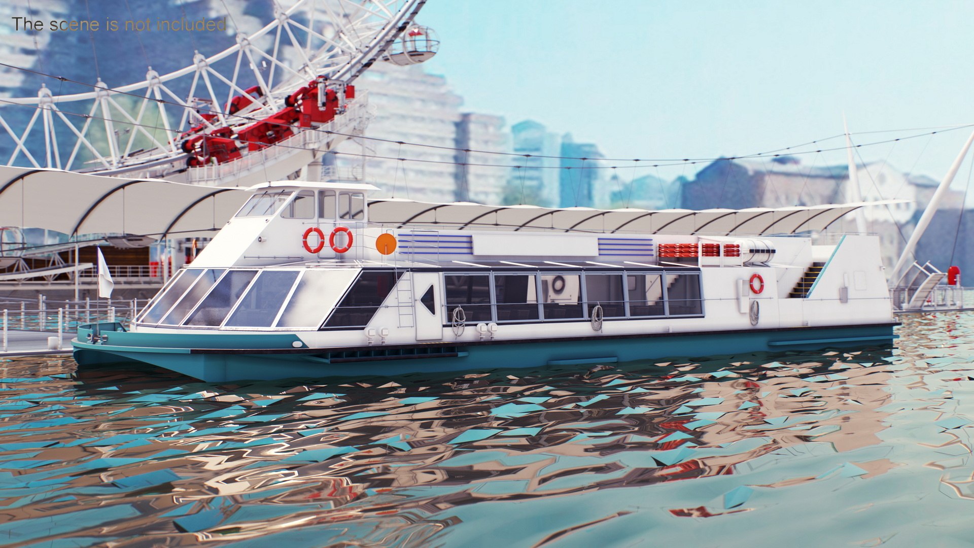 3D Modern Passenger Ferry Boat - TurboSquid 2325299