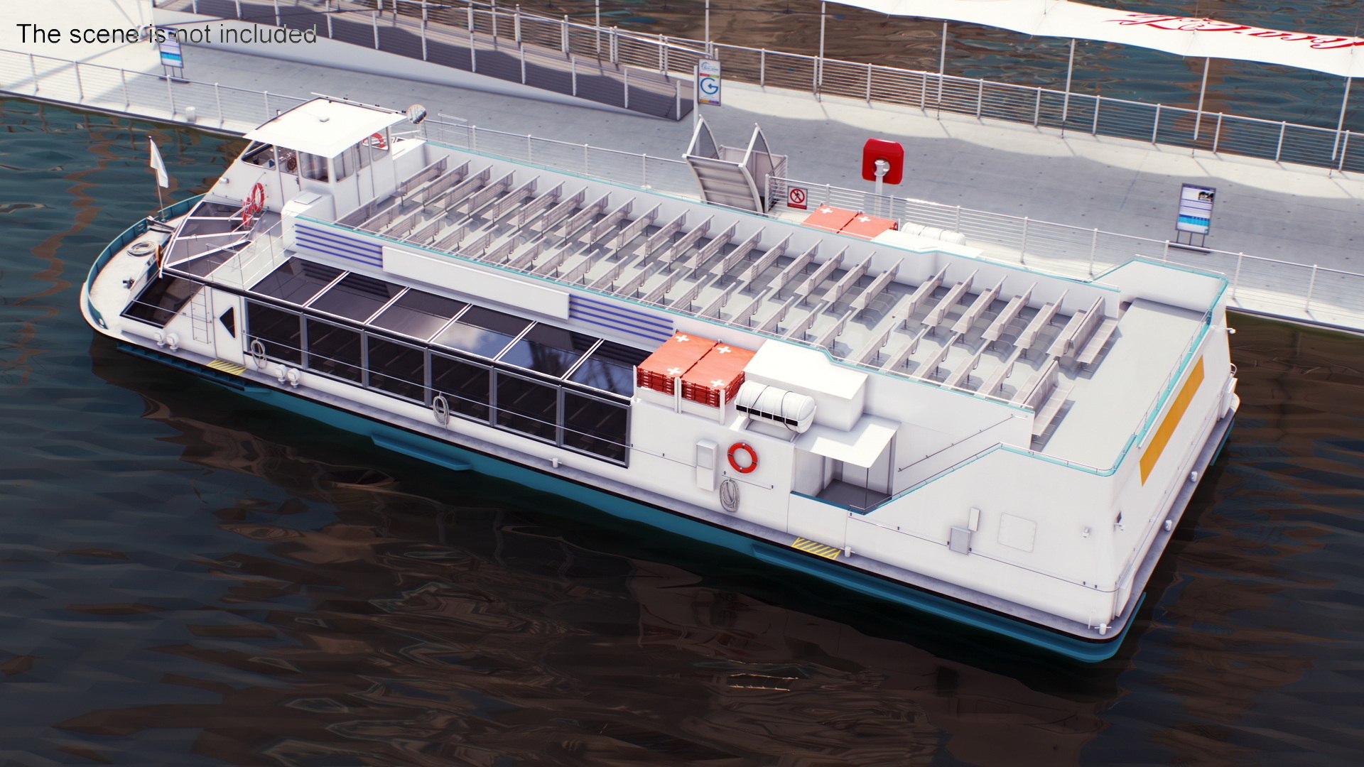 3D Modern Passenger Ferry Boat - TurboSquid 2325299