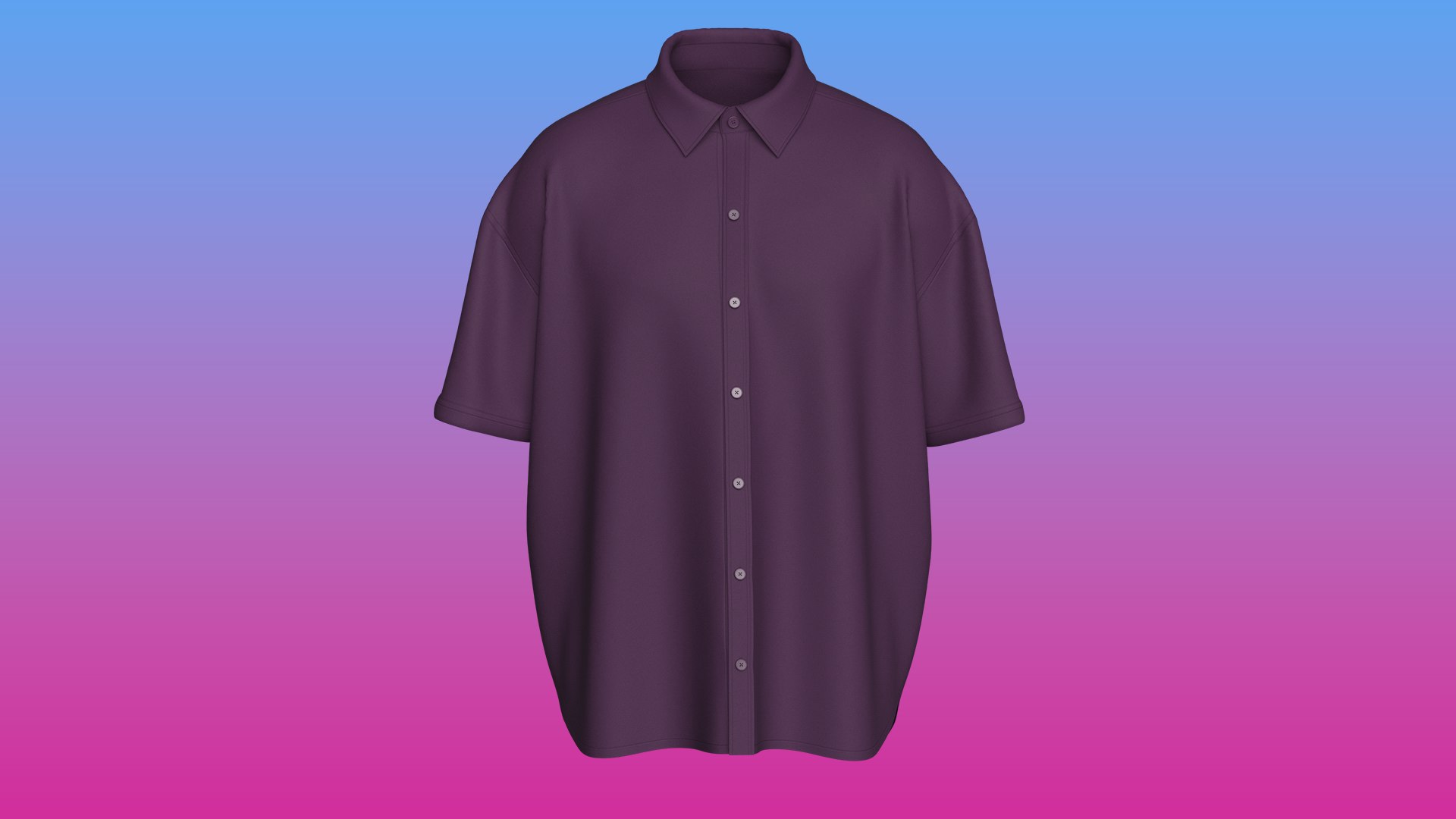 3D Short Sleeve Oversize Shirt Design - TurboSquid 2043887