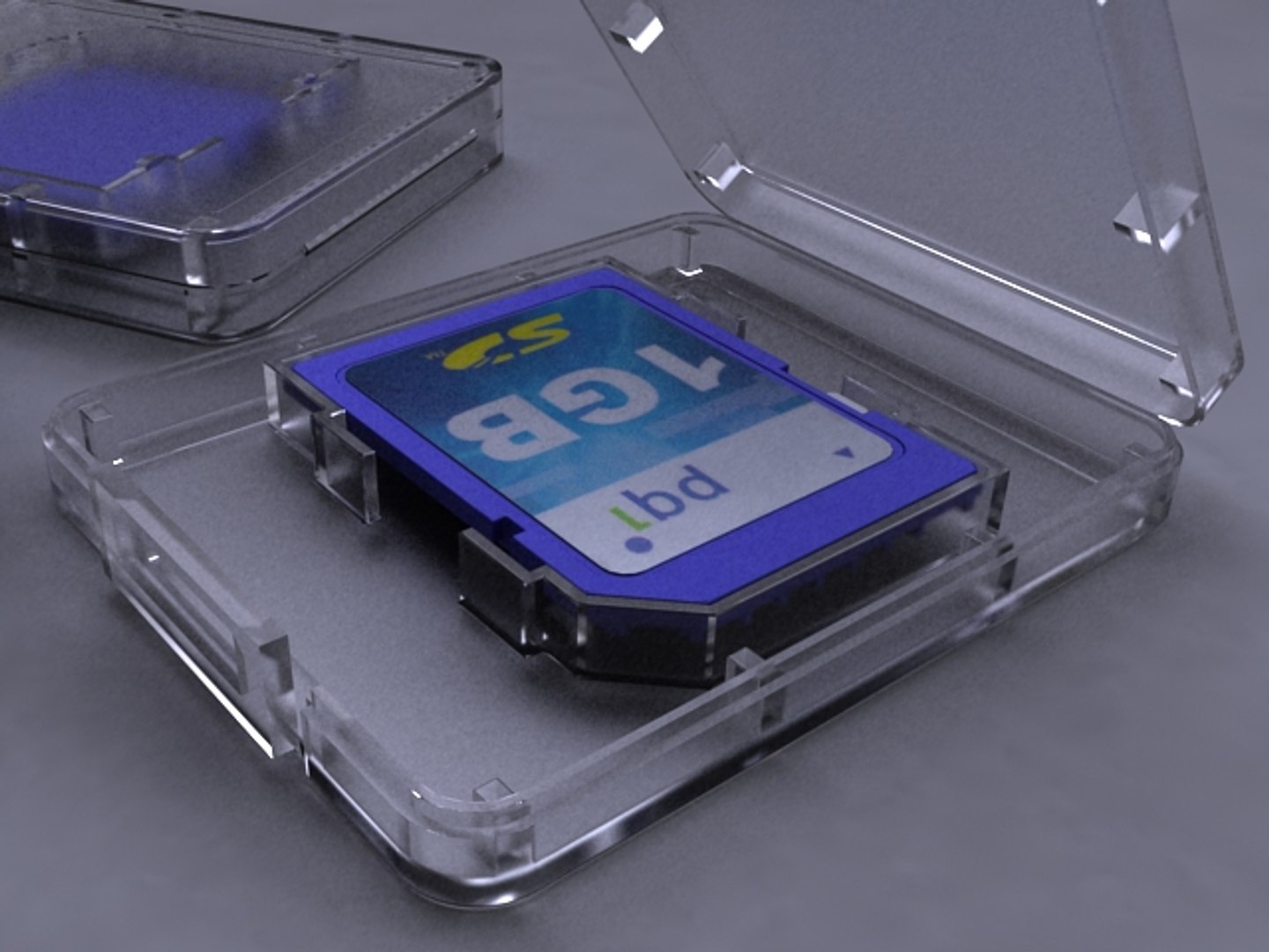 3d Model Sd Card 1gb Storage