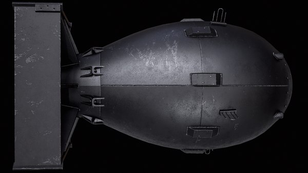 modelo 3d Bomba nuclear Fatman Black PBR - TurboSquid 2147687