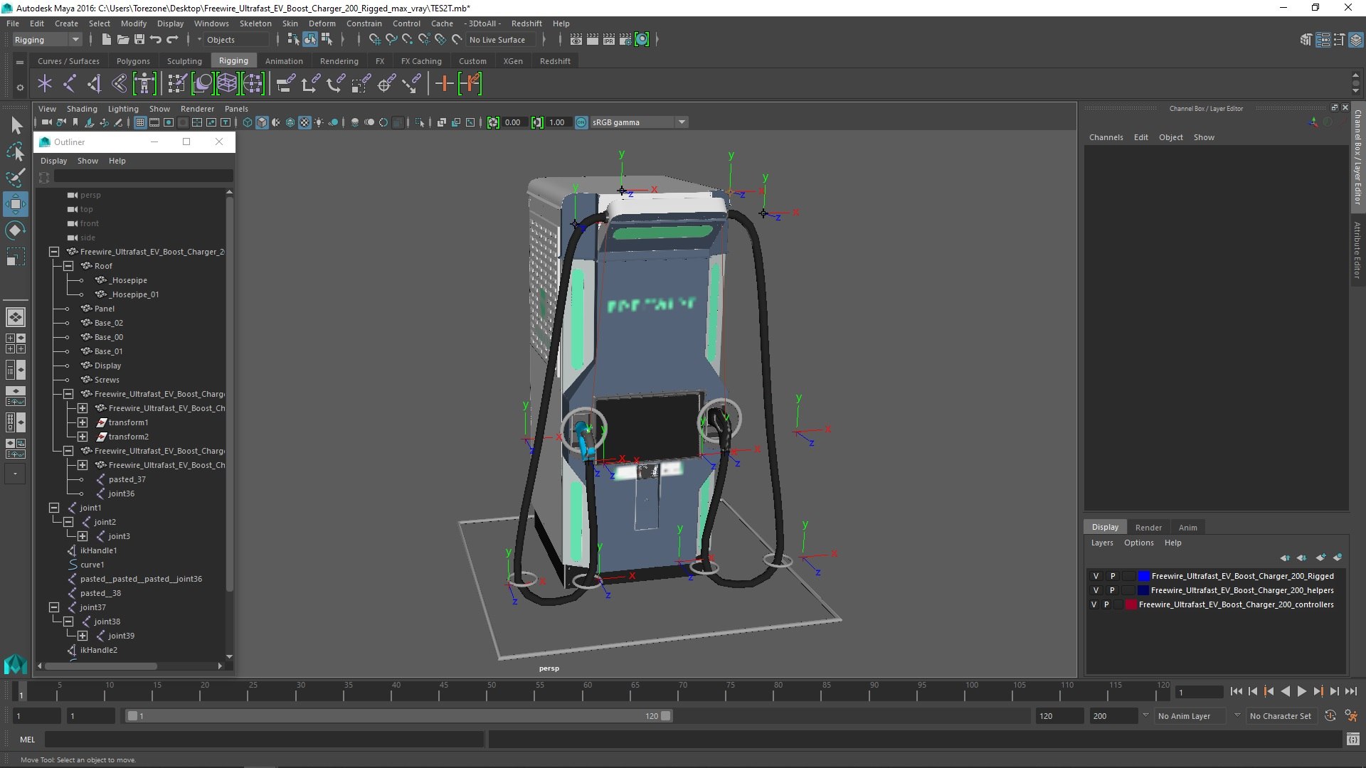 3D Freewire Ultrafast EV Boost Charger 200 Rigged For Maya - TurboSquid ...