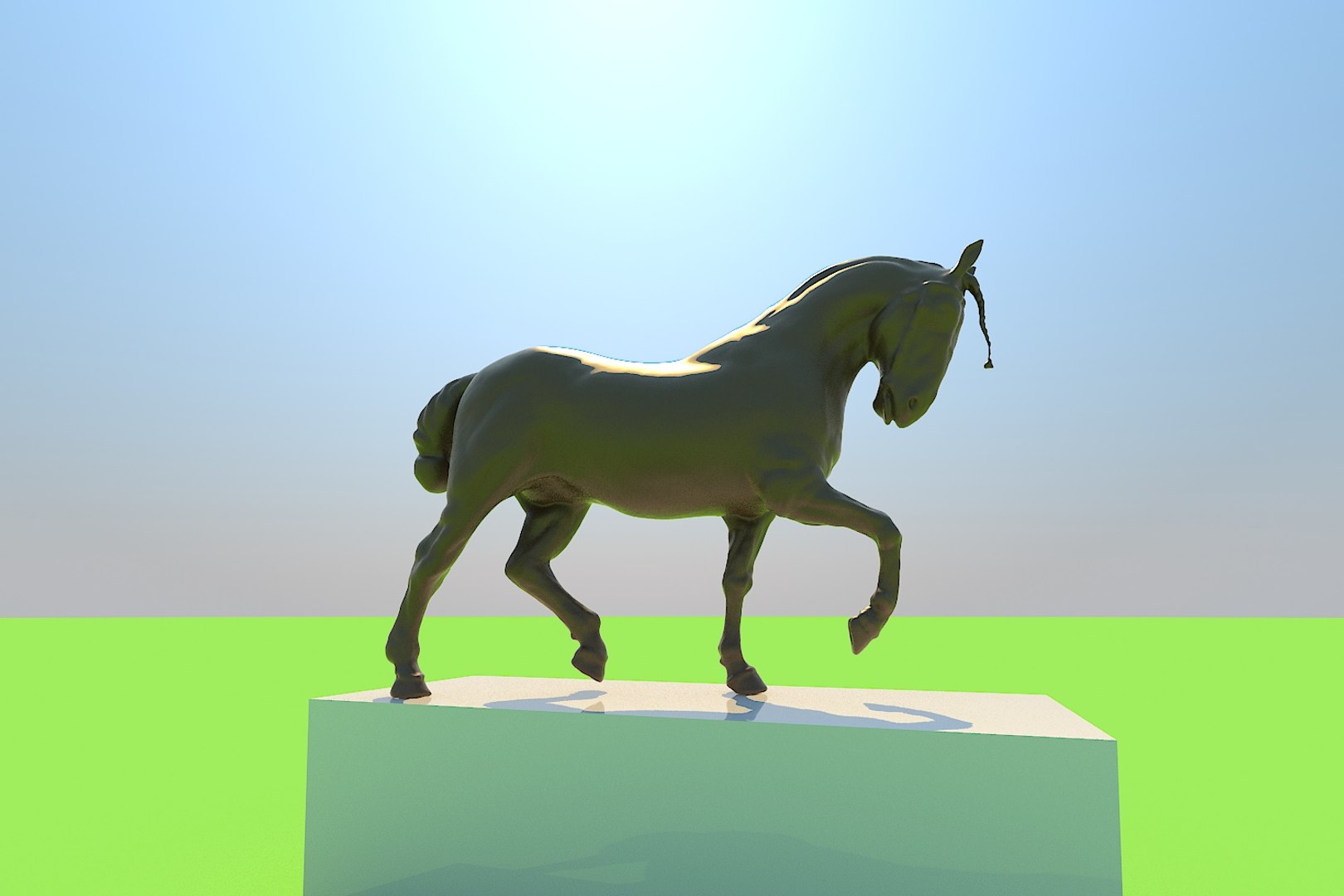 3d model sculpture horse