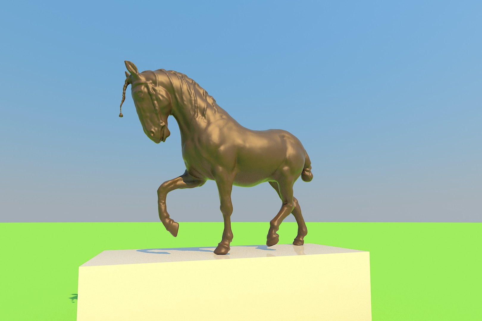 3d model sculpture horse