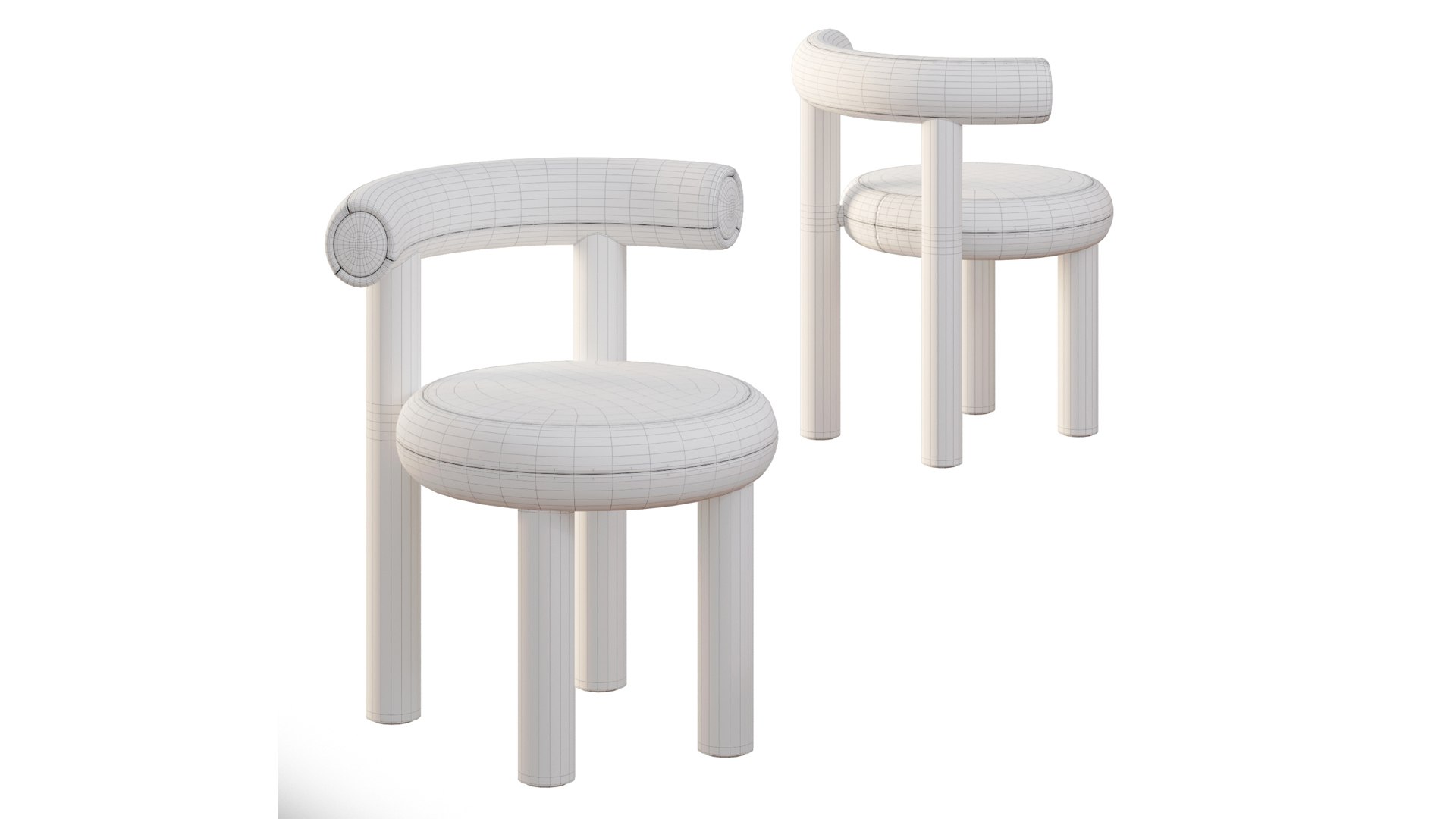 Chair Tom Dixon Fat Dining Wool 3D Model - TurboSquid 2069122