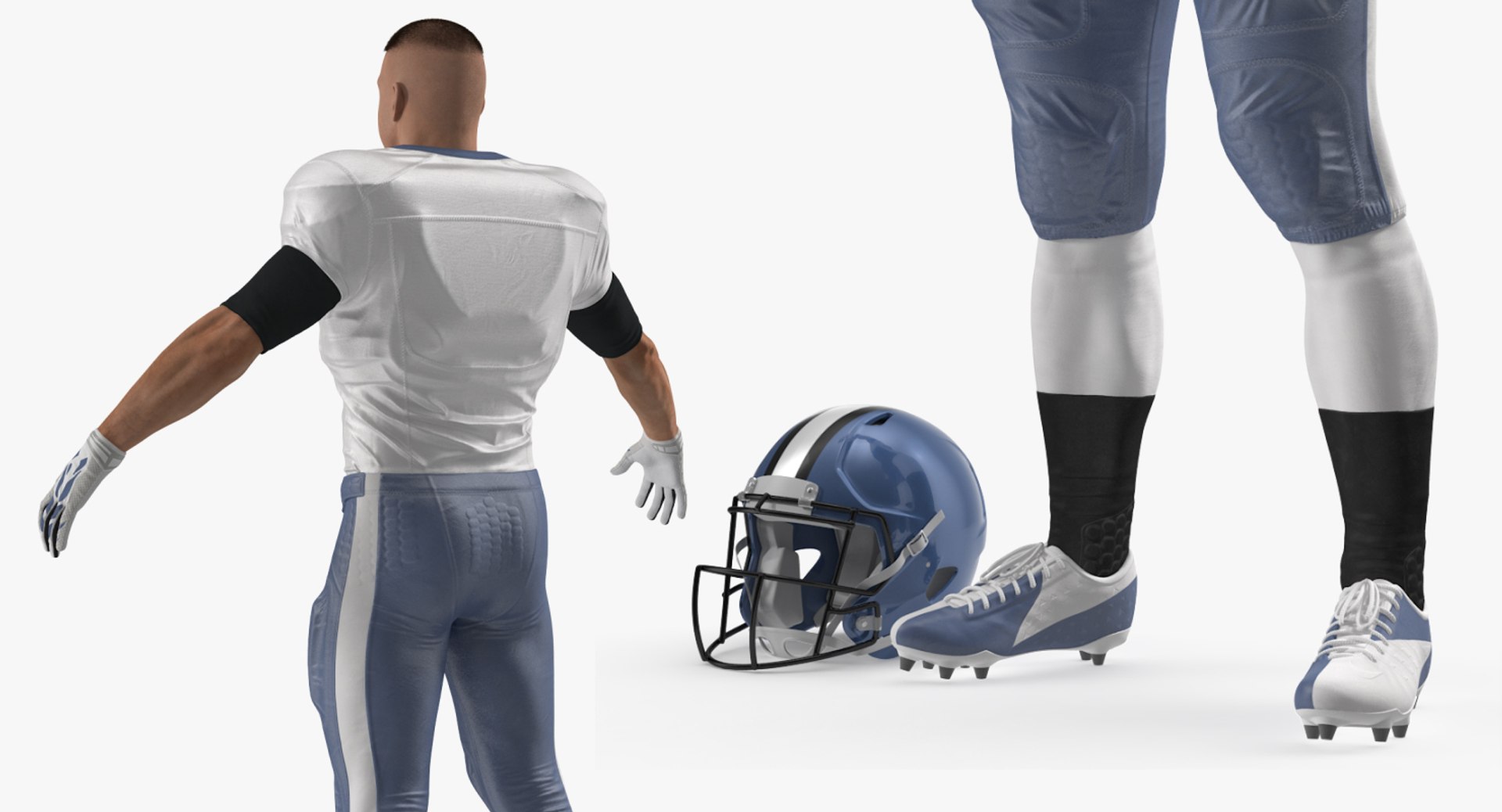 3D Model American Football Player Fur - TurboSquid 1437781