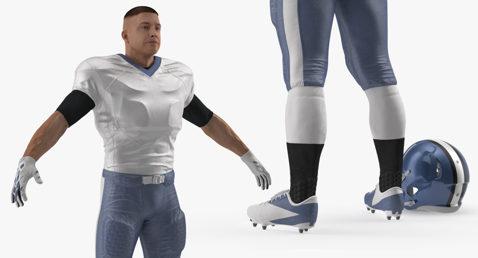 3D Model American Football Player Fur - TurboSquid 1437781